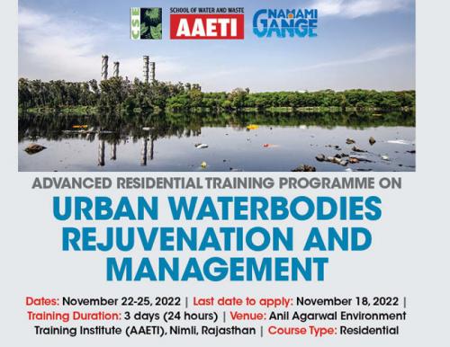 Advanced Residential Training Programme on Urban Waterbodies ...