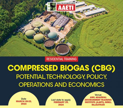 Three Day Residential Training: Compressed Biogas (CBG): Potential ...