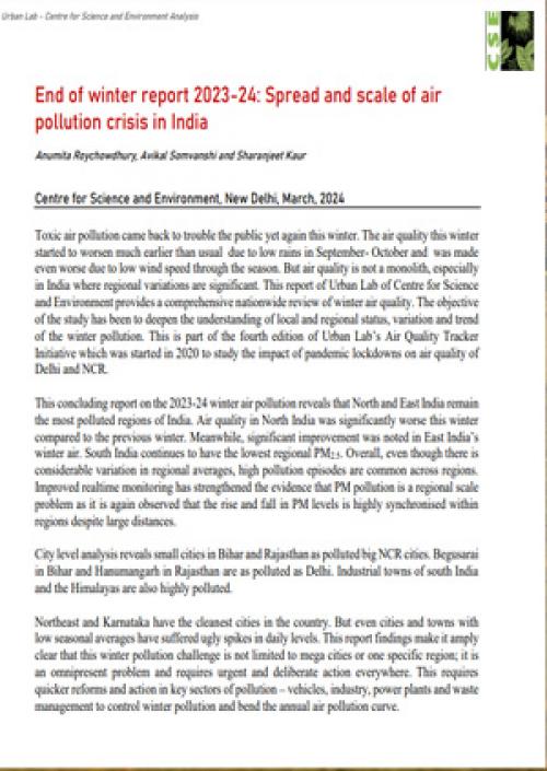 End of winter report 2023-24: Spread and scale of air pollution crisis ...