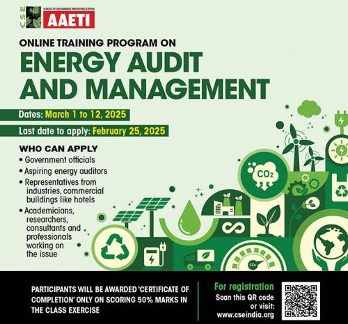 Online training program on Energy Audit and Management
