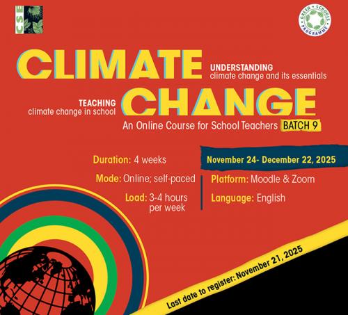 Online Course on Climate Change for School Teachers; Batch 9