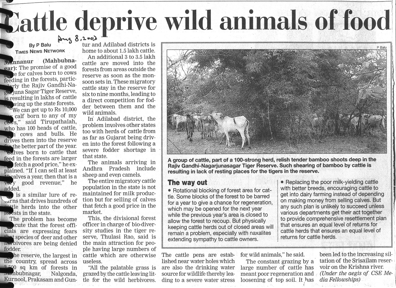 Third CSE Media Fellowships on 'Forests as Habitat'